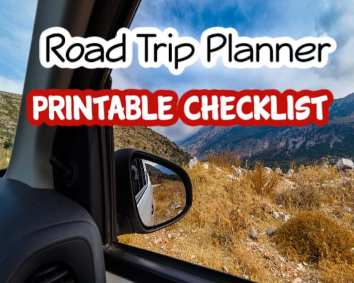 Road Trip Planner Checklist: Printable Travel Organizer (PDF) - Etsy