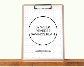 52 Week Savings Plan, 2024 Money Saving Challenge - Etsy