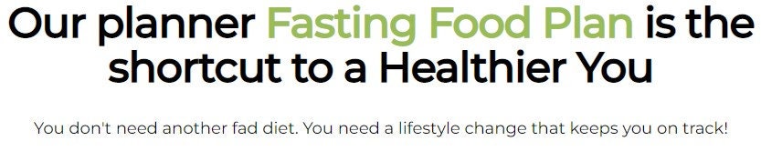 Printable Fasting Meal Plan, Intermittent Fasting Printable, Fasting ...