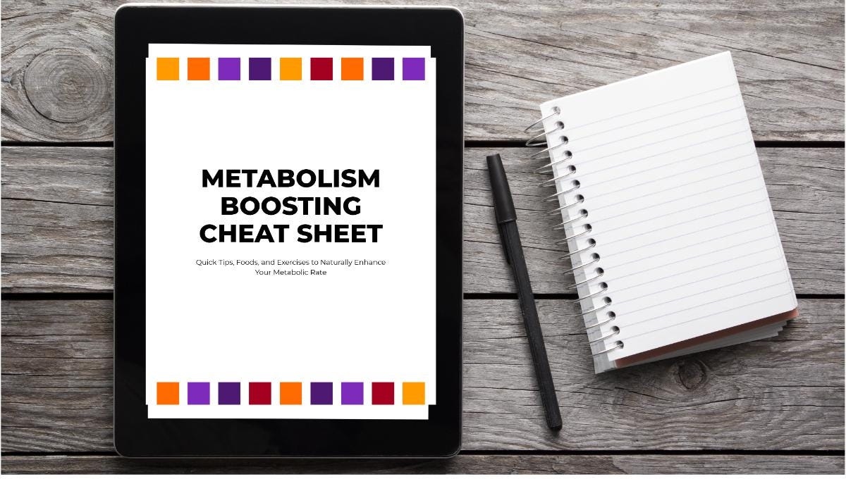 Metabolism Boosting Cheat Sheet | Printable PDF With Foods, Tips ...