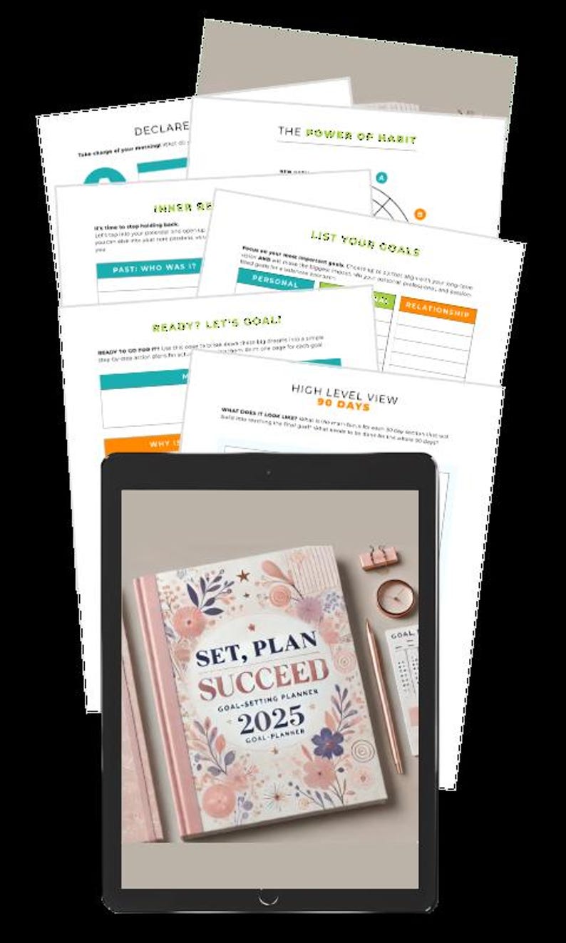 2025 Goal Setting Blueprint, Set, Plan, Succeed, Goal Setting Workbook ...