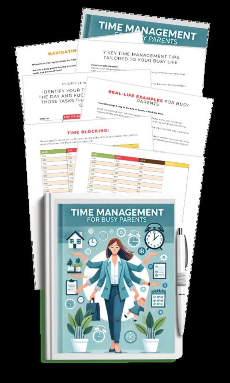 Time Management Guide for Busy Parents: Productivity Planner (PDF) - Etsy