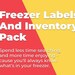 Printable Freezer Labels & Inventory Pack, Freezer Inventory, Freezer ...