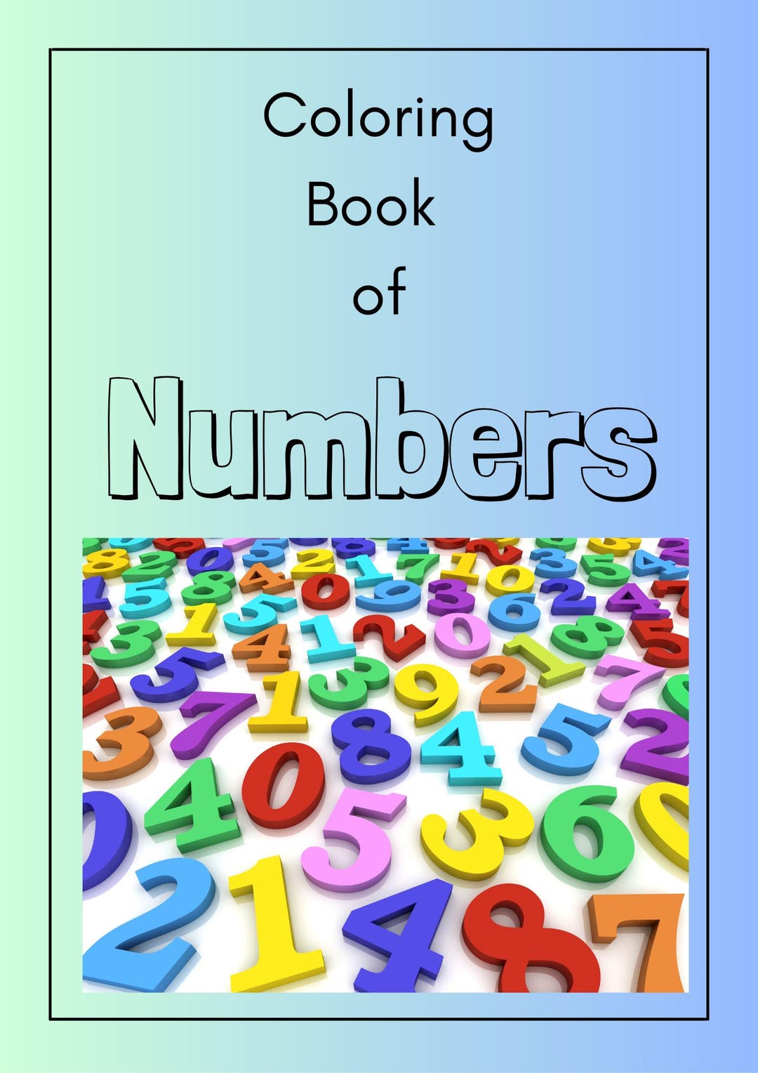Coloring Book of Numbers - Etsy
