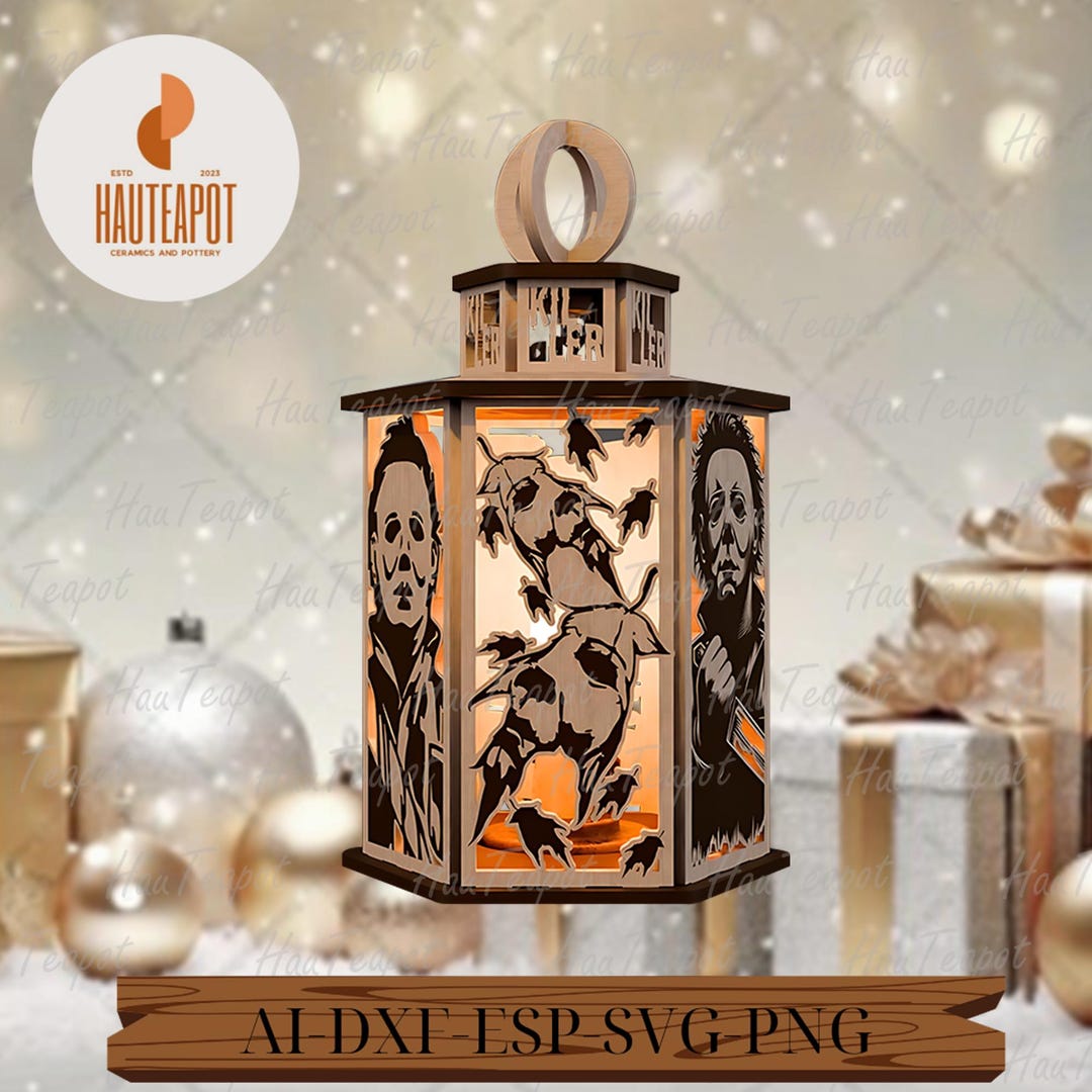 Horror Characters Lantern Laser Cut File,halloween Candle Lantern ...