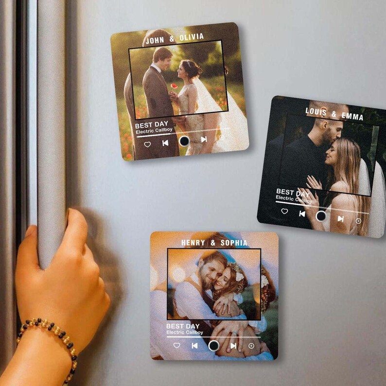 Fridge Magnet Custom Song Photo Prints Magnetic Anniversary: Valentine ...