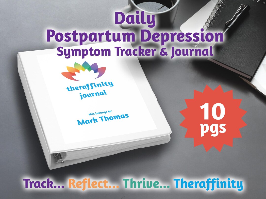Postpartum Symptom Tracker & Journal Daily Postpartum and Perinatal ...