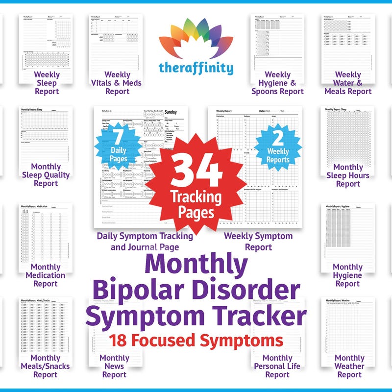 Bipolar Diary Tracker - Etsy