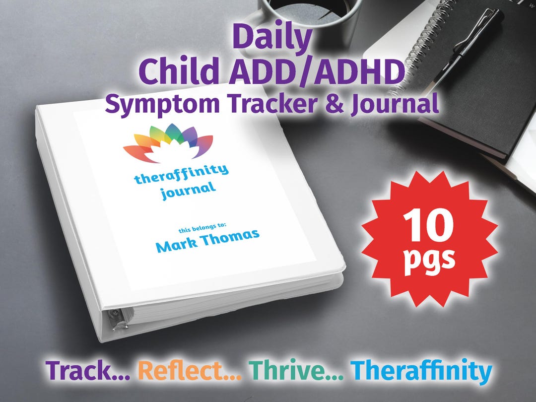 Daily Child ADHD Journal and Tracker for ADHD Symptoms of ADHD in ...