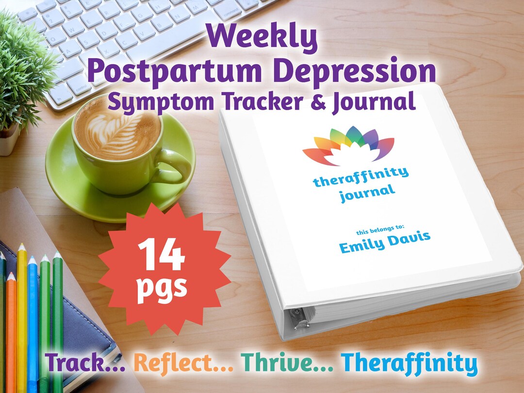Postpartum Symptom Tracker & Journal: Weekly Postpartum and Perinatal ...