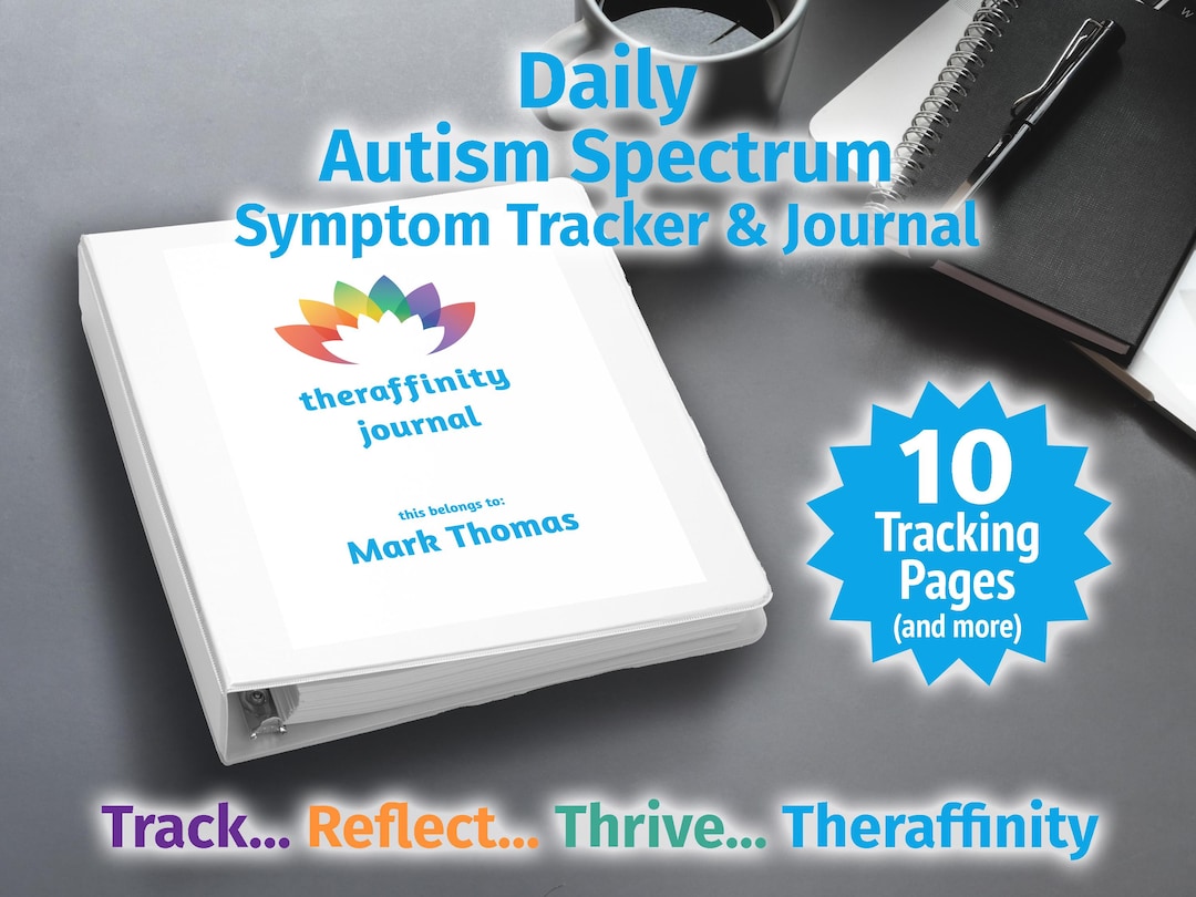 Daily Autism Spectrum Disorder Journal for Autism Symptom Tracker for ...
