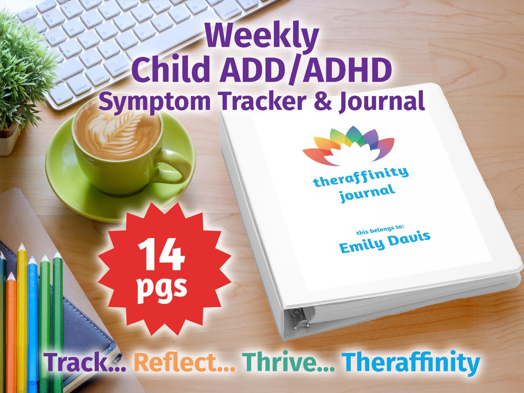 Weekly Child ADHD Journal and Tracker for ADHD Symptoms of ADHD in ...