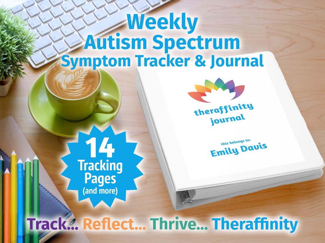 Weekly Autism Spectrum Disorder Journal for Autism Symptom Tracker for ...