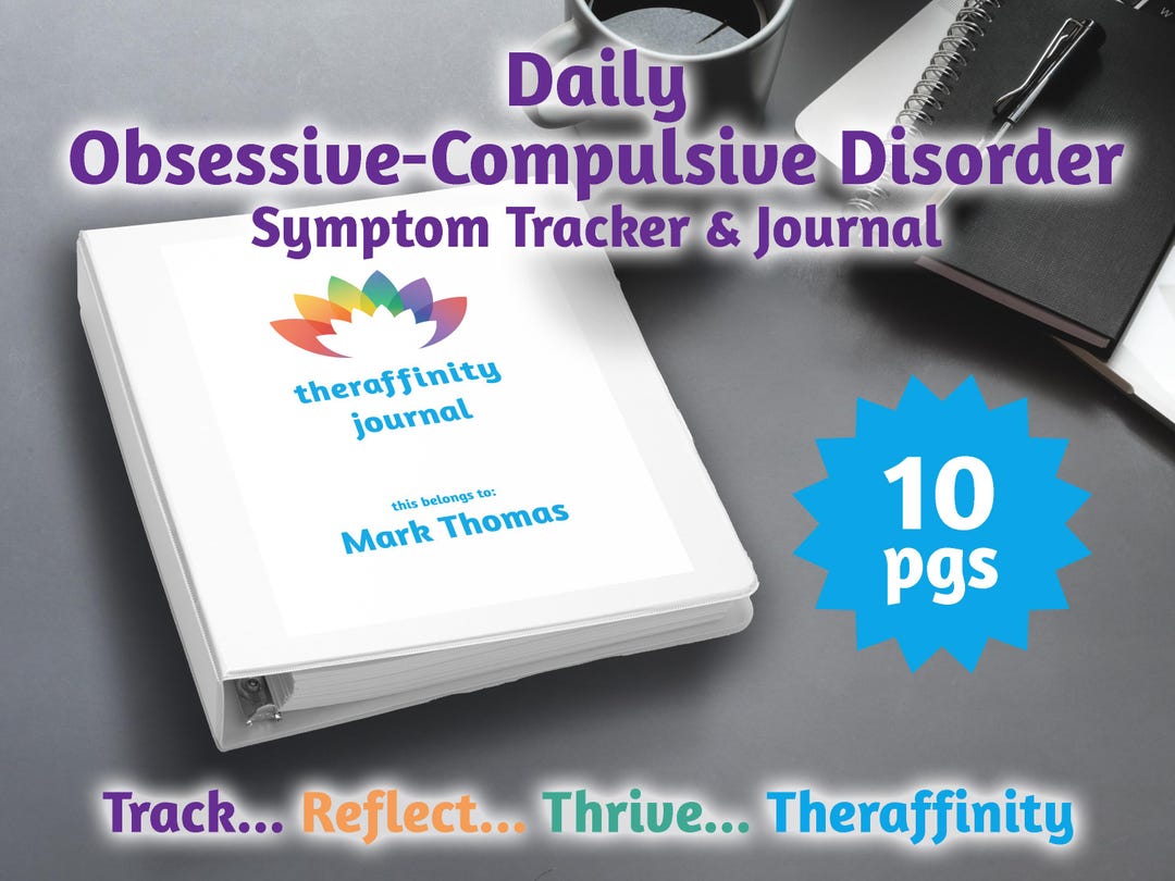 OCD Symptom Tracker & Journal Daily Self Care Diary for Obsessive ...