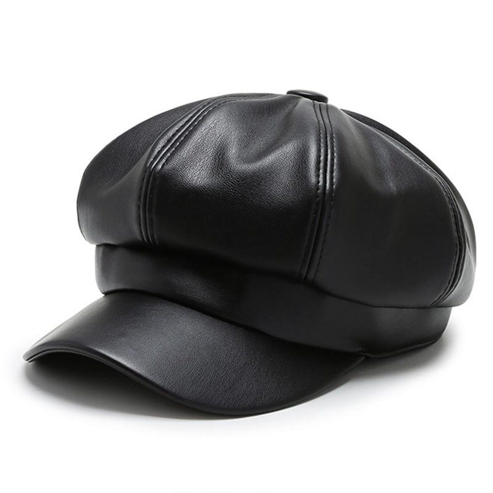Newsboy Cap Leather - Etsy
