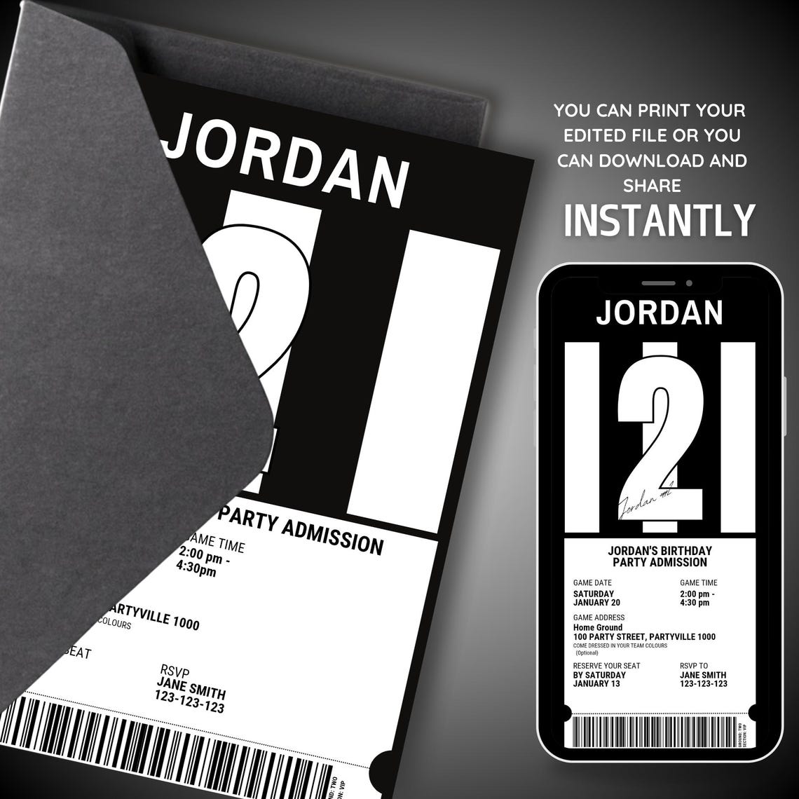 Collingwood Magpies AFL Style Birthday Invitation. AFL Themed Party ...