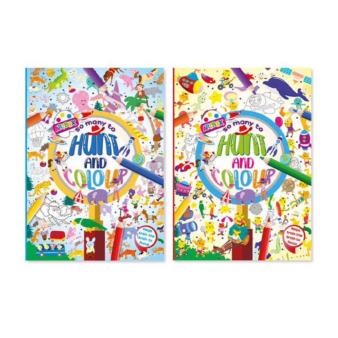 Artbox Hunt & Colour Colouring Book Assorted - Etsy