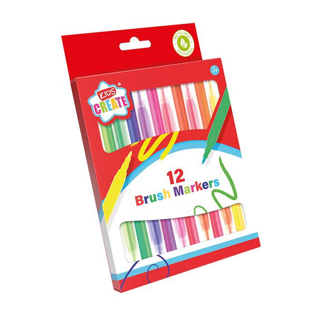 Kids Create Colouring Markers 12 Pack in Assorted Colours - Etsy