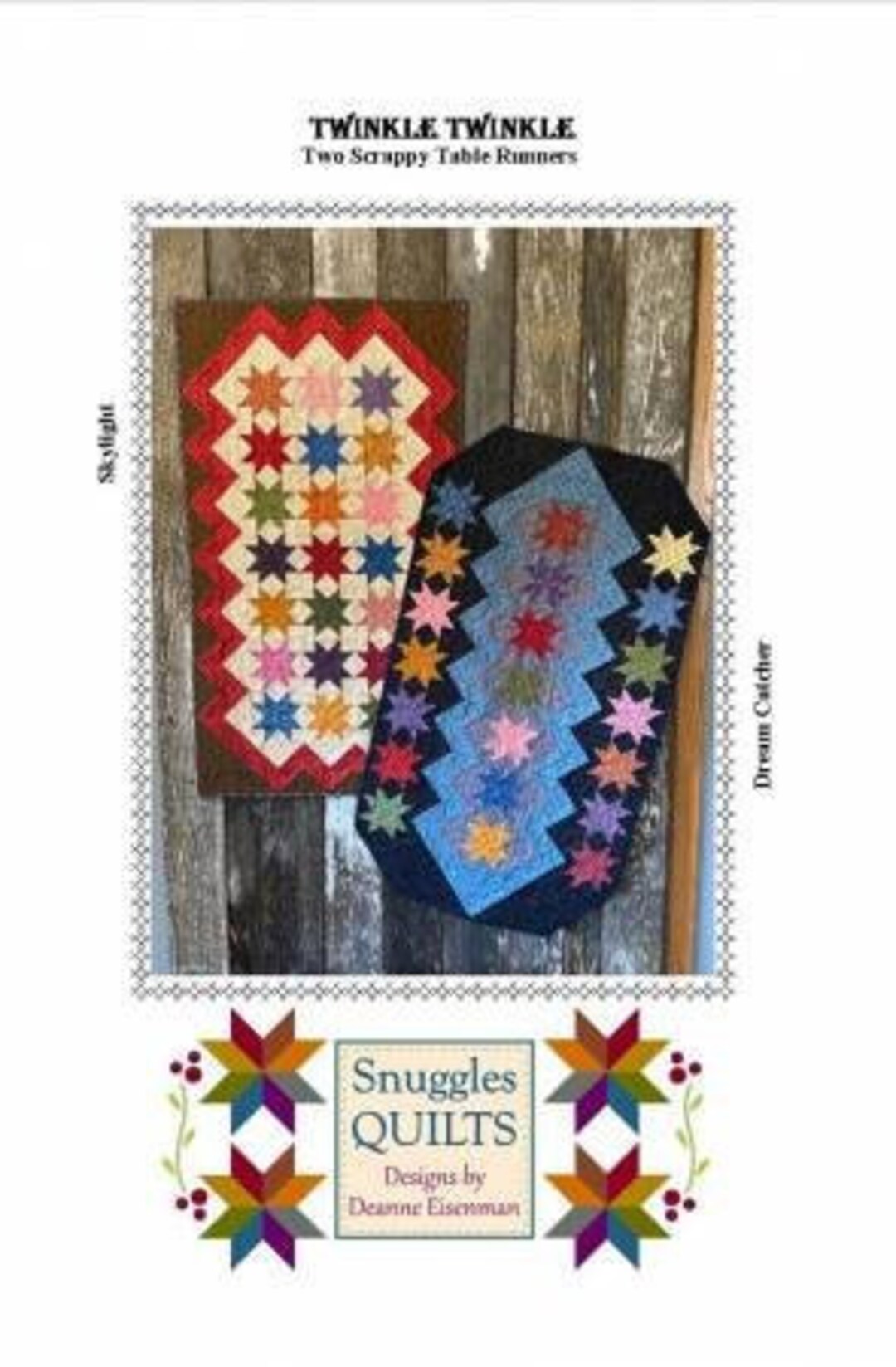 Twinkle Twinkle Pattern, Two Scrappy Table Runners, by Snuggles Quilts - Etsy