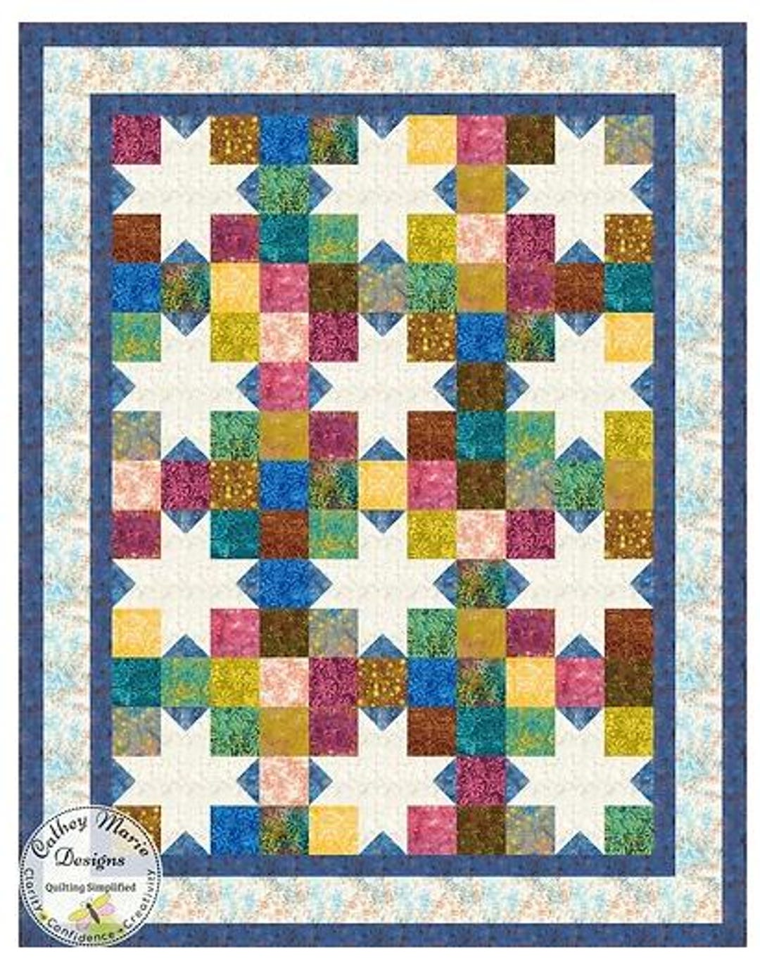 Charming Stars Pattern From Cathey Marie Designs 66" X 84" - Etsy