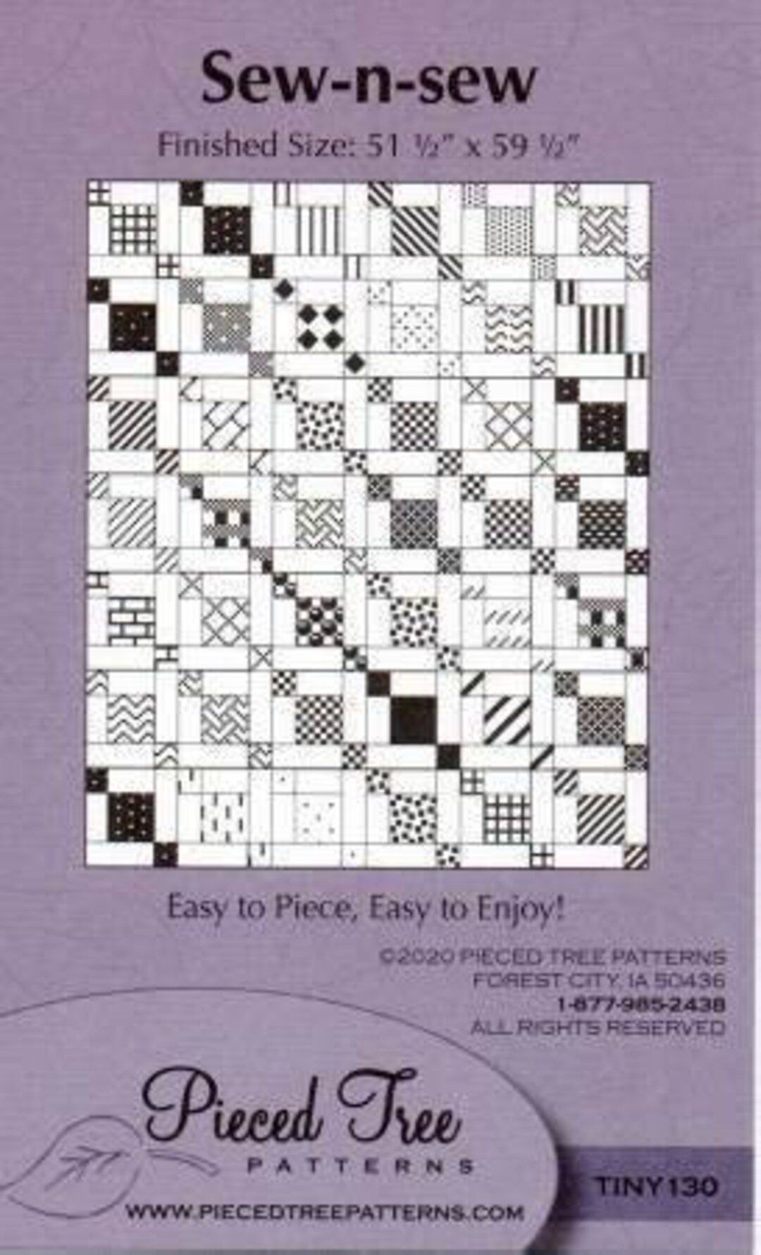 Sew-n-sew Laminated Pattern Card by Pieced Tree Patterns - Etsy