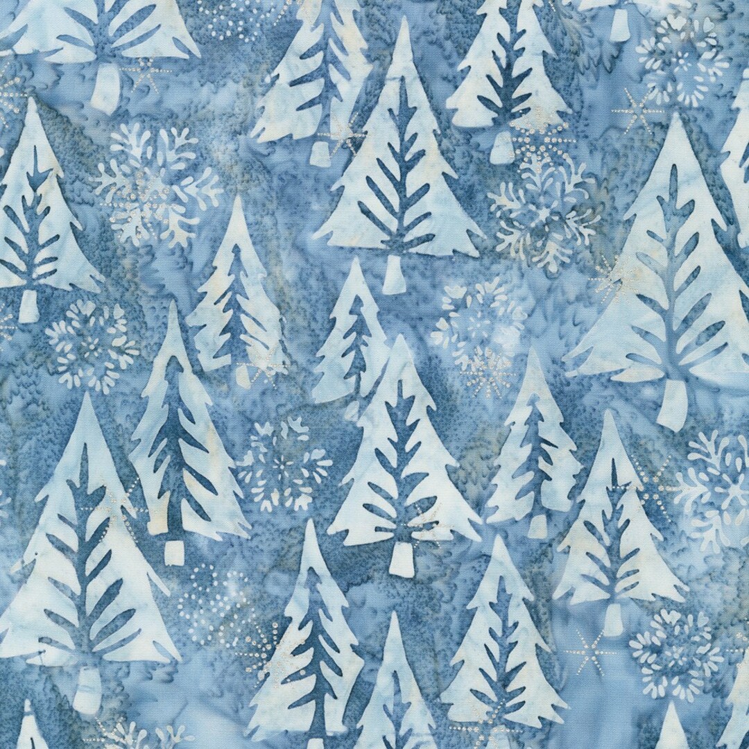 Robert Kaufman Metallic Batik 22066-316 From the Winter Wonderland ...