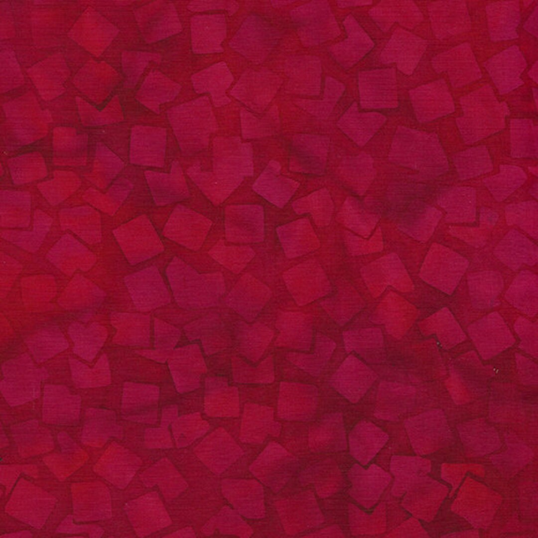 Island Batik 122152370 Bright Red Floating Squares From the Contempo ...