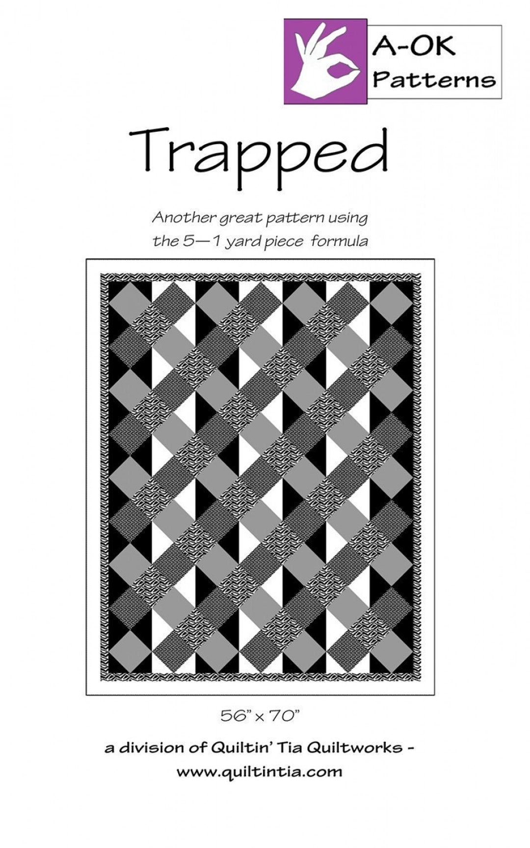 Trapped Pattern by A-OK Patterns - Designed for 5 Yard Bundles - Etsy