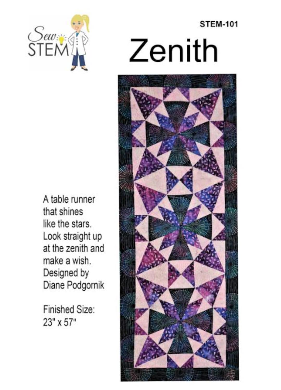 Zenith Table Runner Quilt Pattern by Sew Stem - Etsy