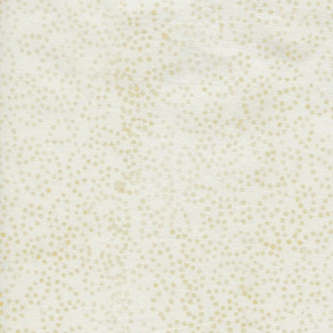 Island Batik Meringue Background Batik Soft Gold Dotty Petals on Cream ...