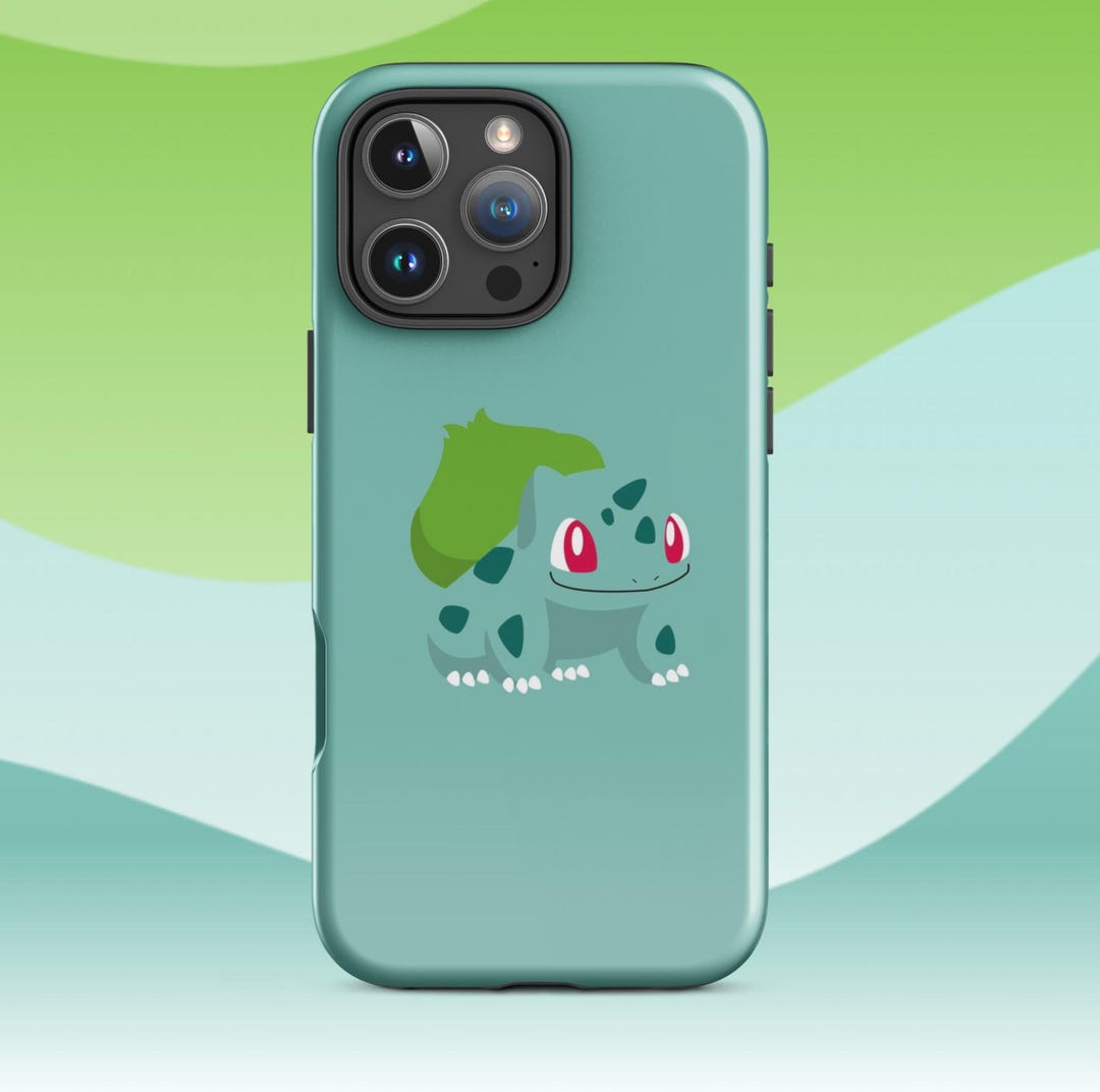 Pokemon Tough Phone Case - Bulbasaur - for iPhone 16 15 14 13 12 11 Pro ...