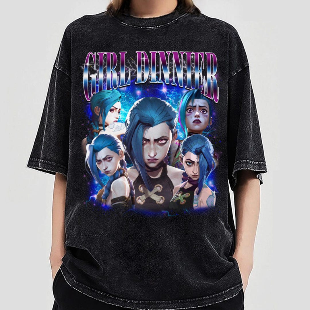 Jinx Arcane Bootleg Shirt Png, Powder Png, Vintage Streetwear League of ...