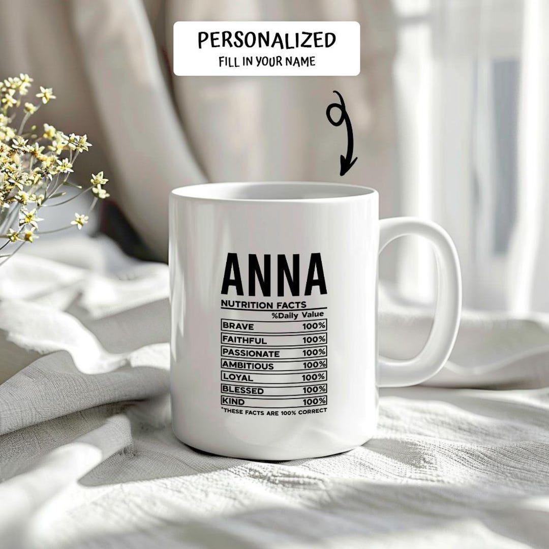 Funny Customized Mug Anna Mug Brave Faithful Passionate Ambitious Loyal ...