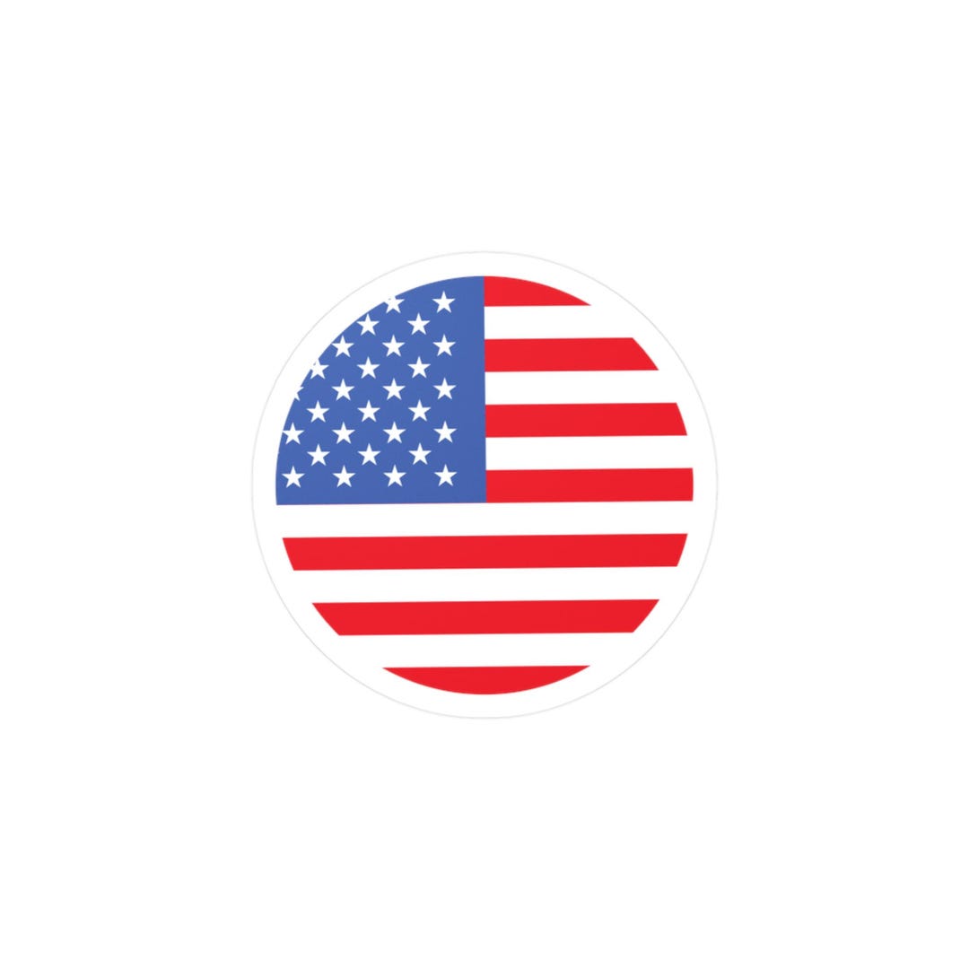American Unity Circle Sticker | USA Flag Round Decal | Patriotic Vinyl ...