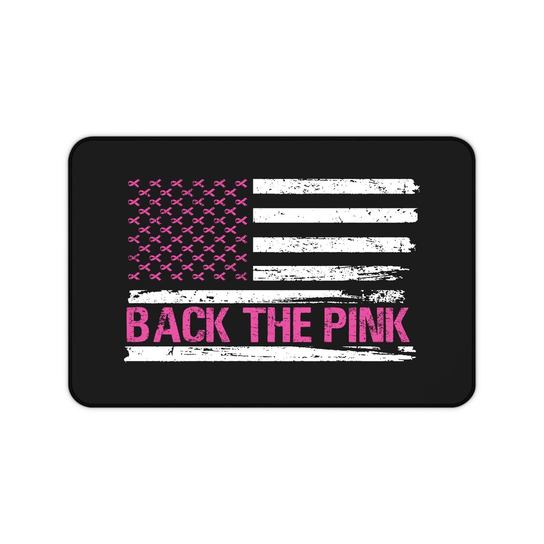 Breast Cancer Awareness Desk Mat: Distressed American Flag Design - Etsy