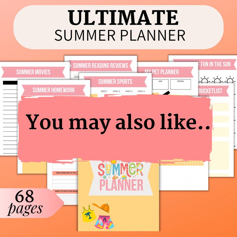 Summer Camp Organizer Excel Template Budget Planner Family Calendar ...
