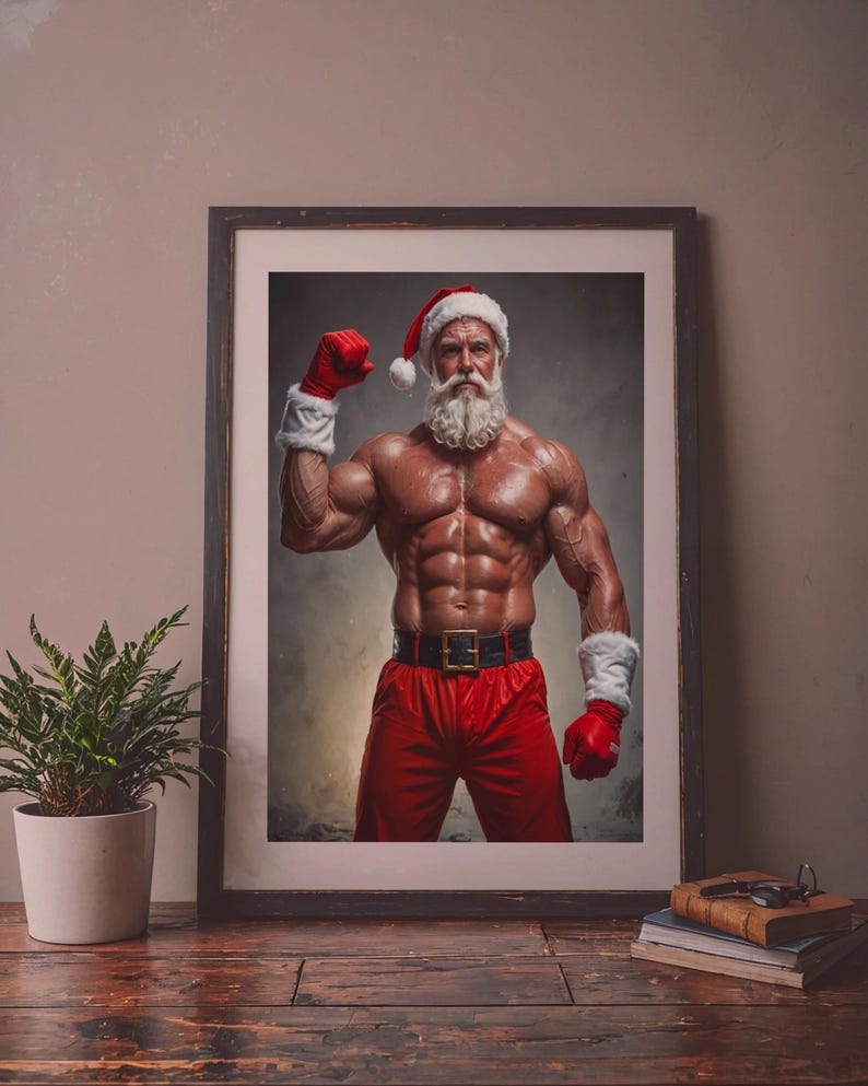 Santa With Muscles - Swole Bodybuilder Santa Gym Merry Liftmas ...