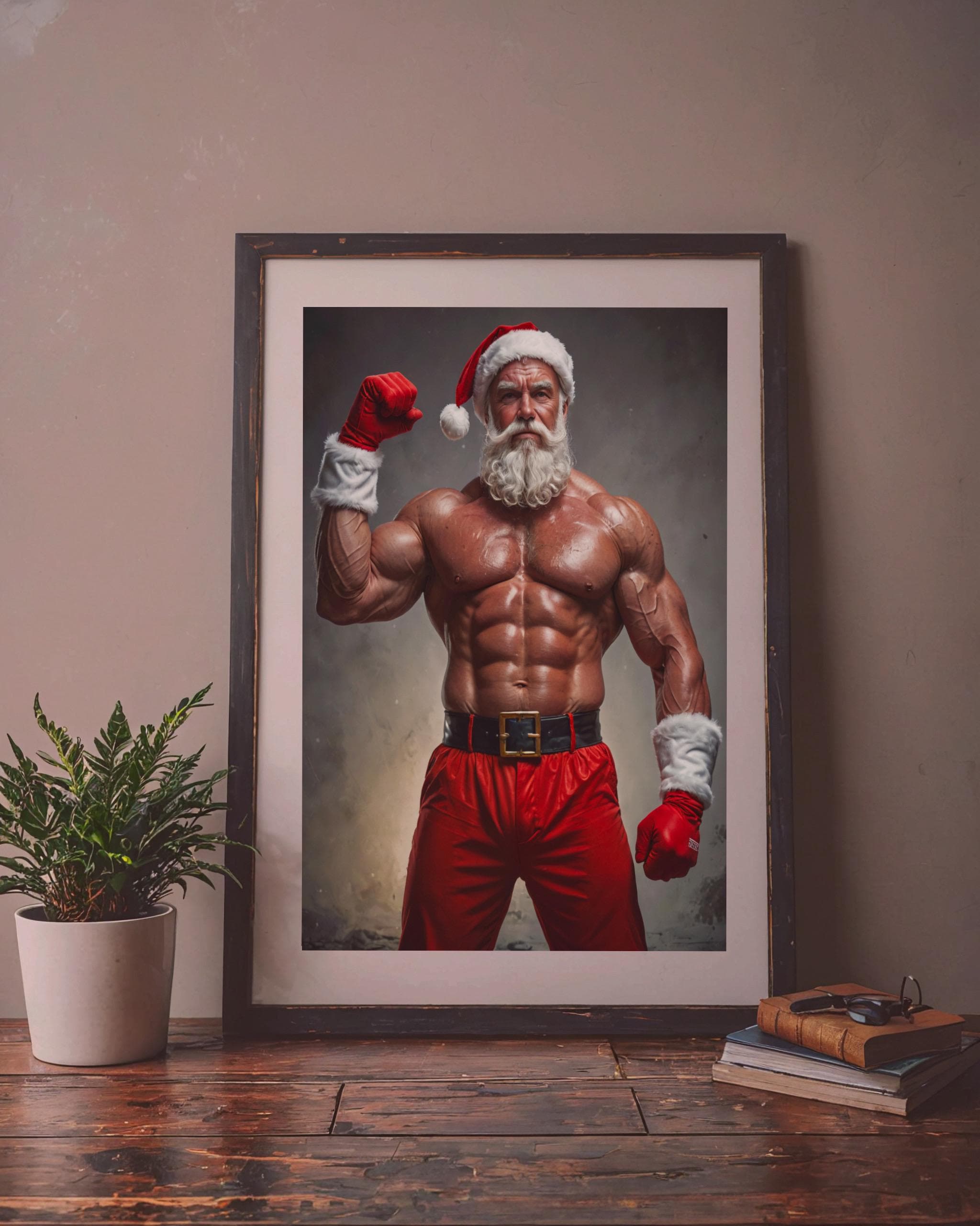 Santa With Muscles - Swole Bodybuilder Santa Gym Merry Liftmas ...