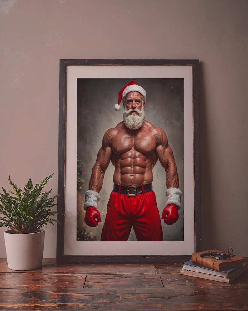 Santa With Muscles - Swole Bodybuilder Santa Gym Merry Liftmas ...