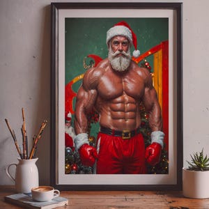 Santa With Muscles - Swole Bodybuilder Santa Gym Merry Liftmas ...