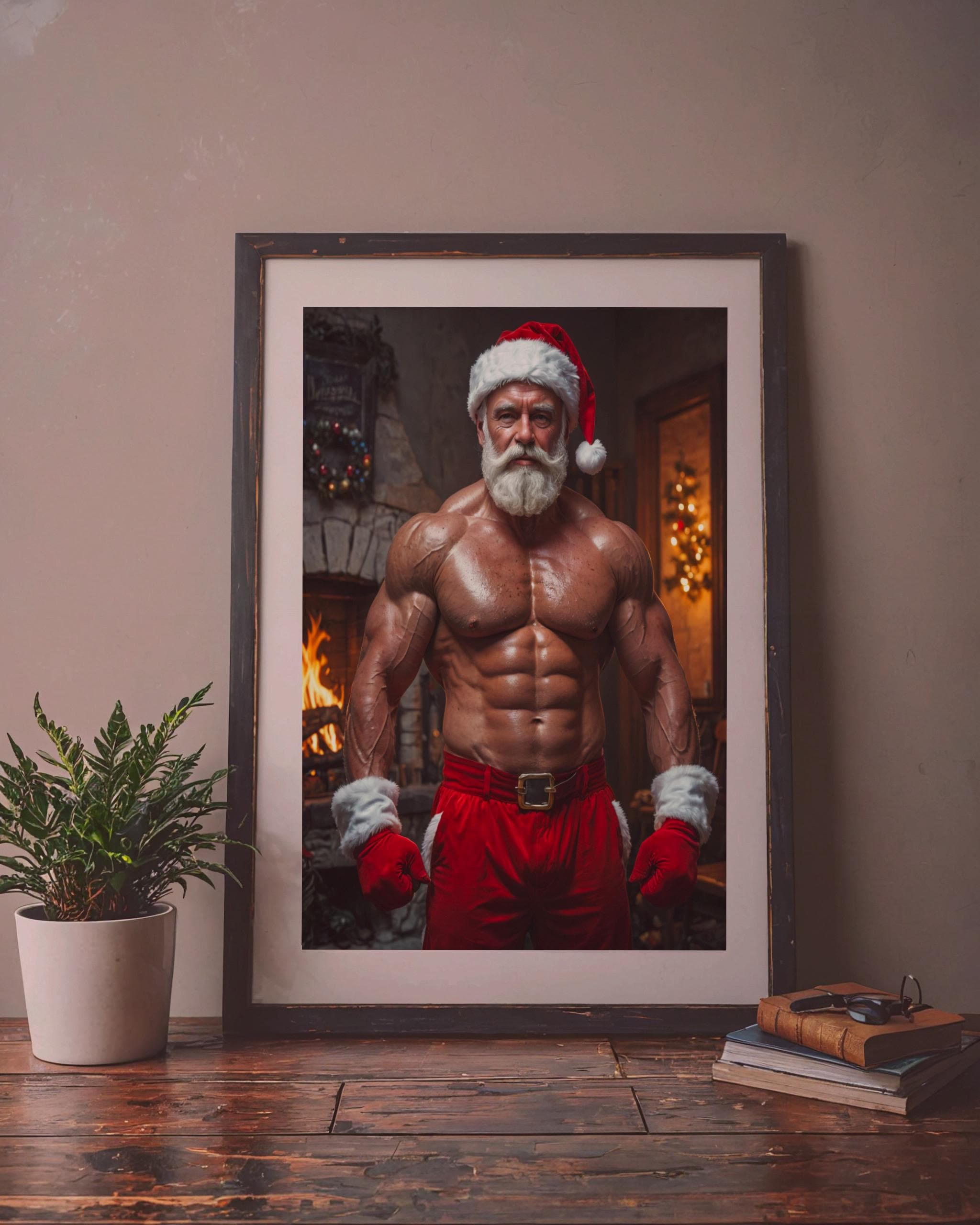 Santa With Muscles - Swole Bodybuilder Santa Gym Merry Liftmas ...
