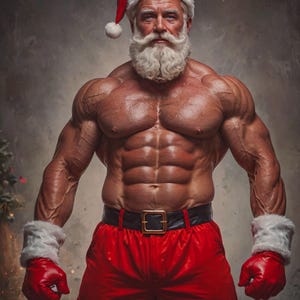 Santa With Muscles - Swole Bodybuilder Santa Gym Merry Liftmas ...