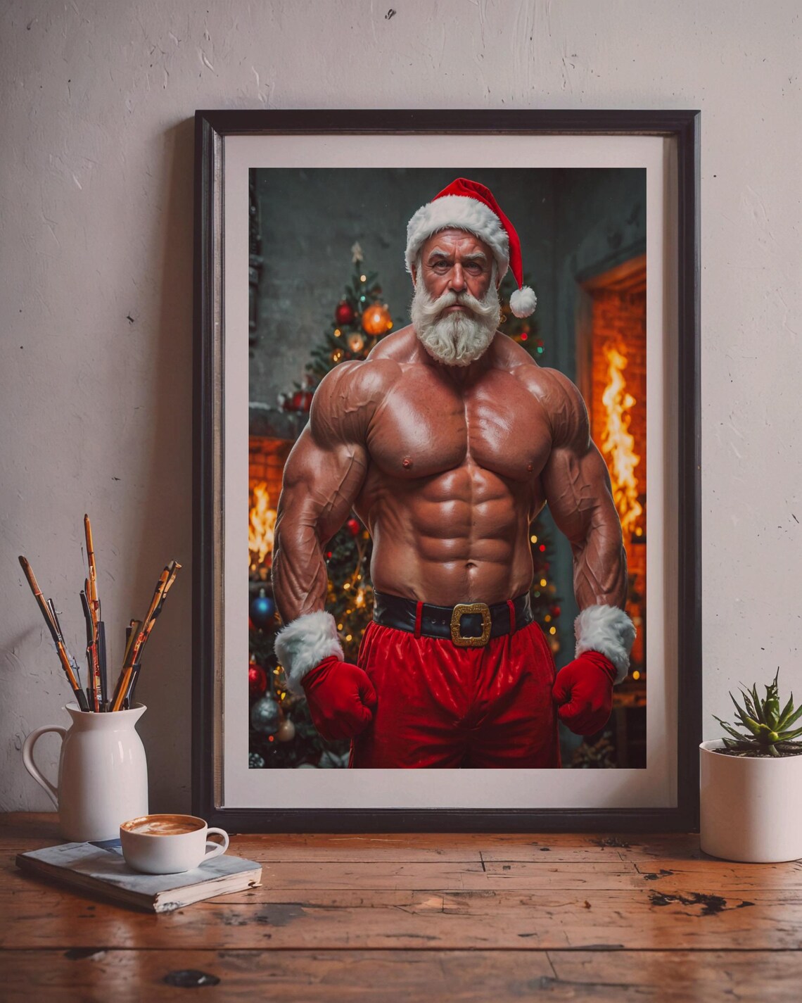 Santa With Muscles - Swole Bodybuilder Santa Gym Merry Liftmas ...