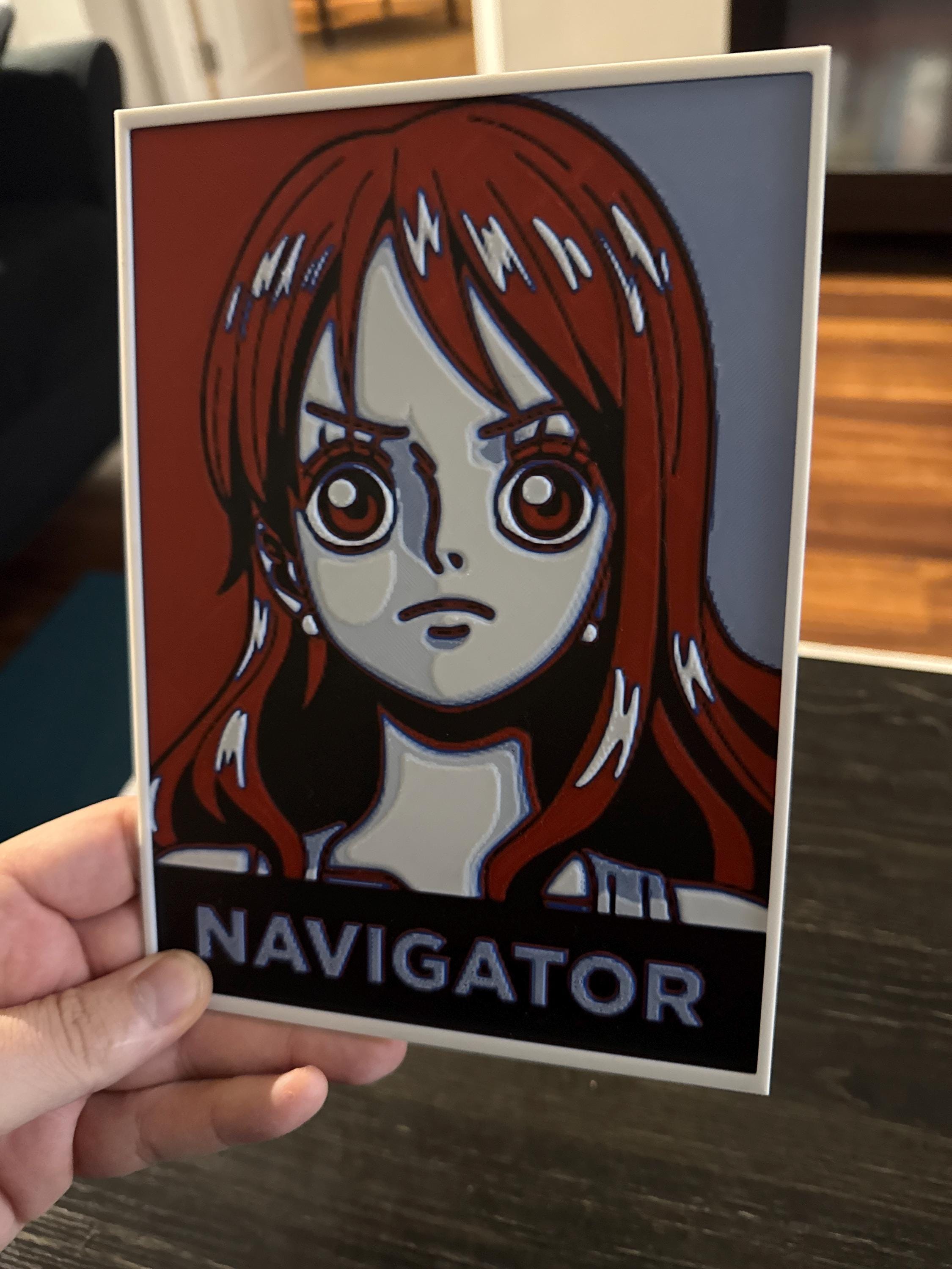 Nami One Piece - 3D Printed Art - Etsy