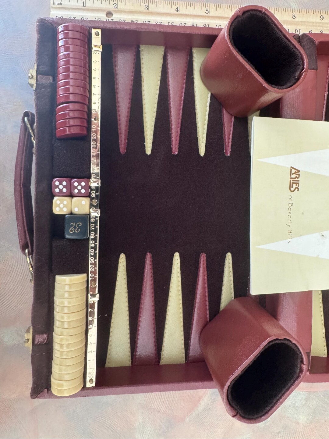 Vintage Aries Traveling Backgammon Set - Etsy