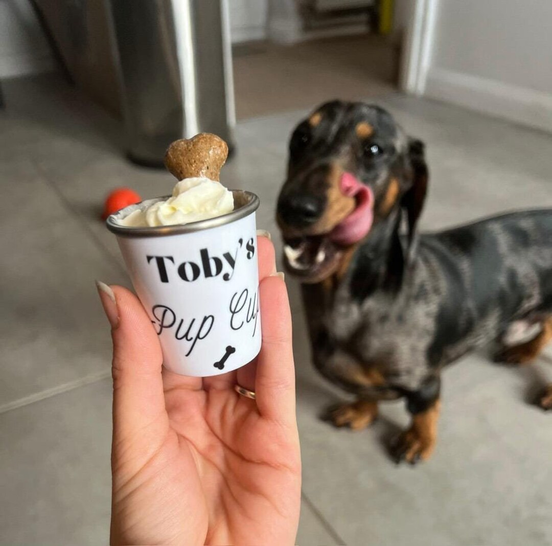 Personalised Puppuccino Pup Cup, Dog Treats, Gift for Dogs, Dog ...