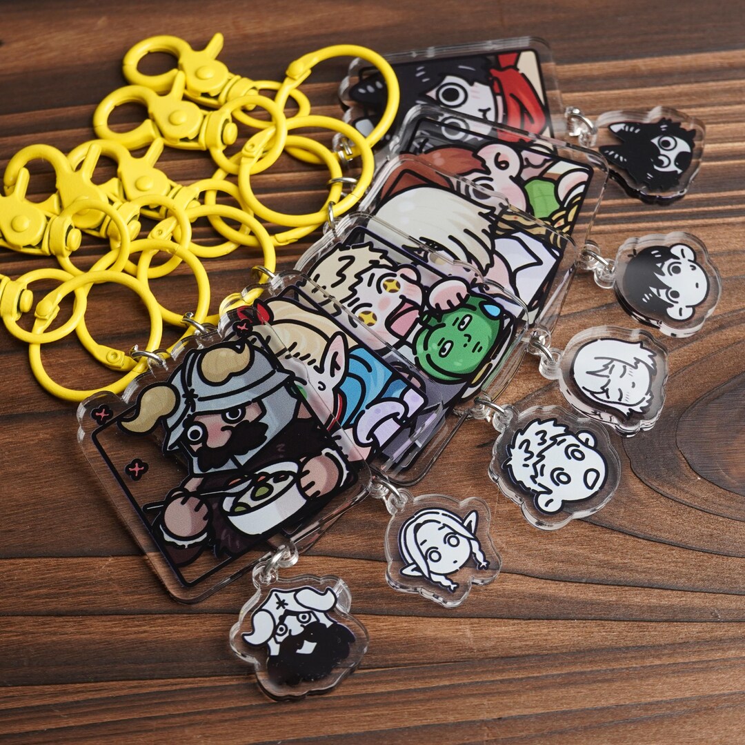Delicious in Dungeon Cute Cube Keychain Keyring, Chilchuck Laios ...