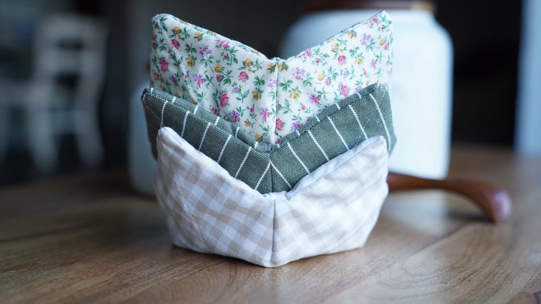 Spring Set BOWL-DERS Bowl Insulator Bowl Cozy 100% Cotton Handcrafted ...