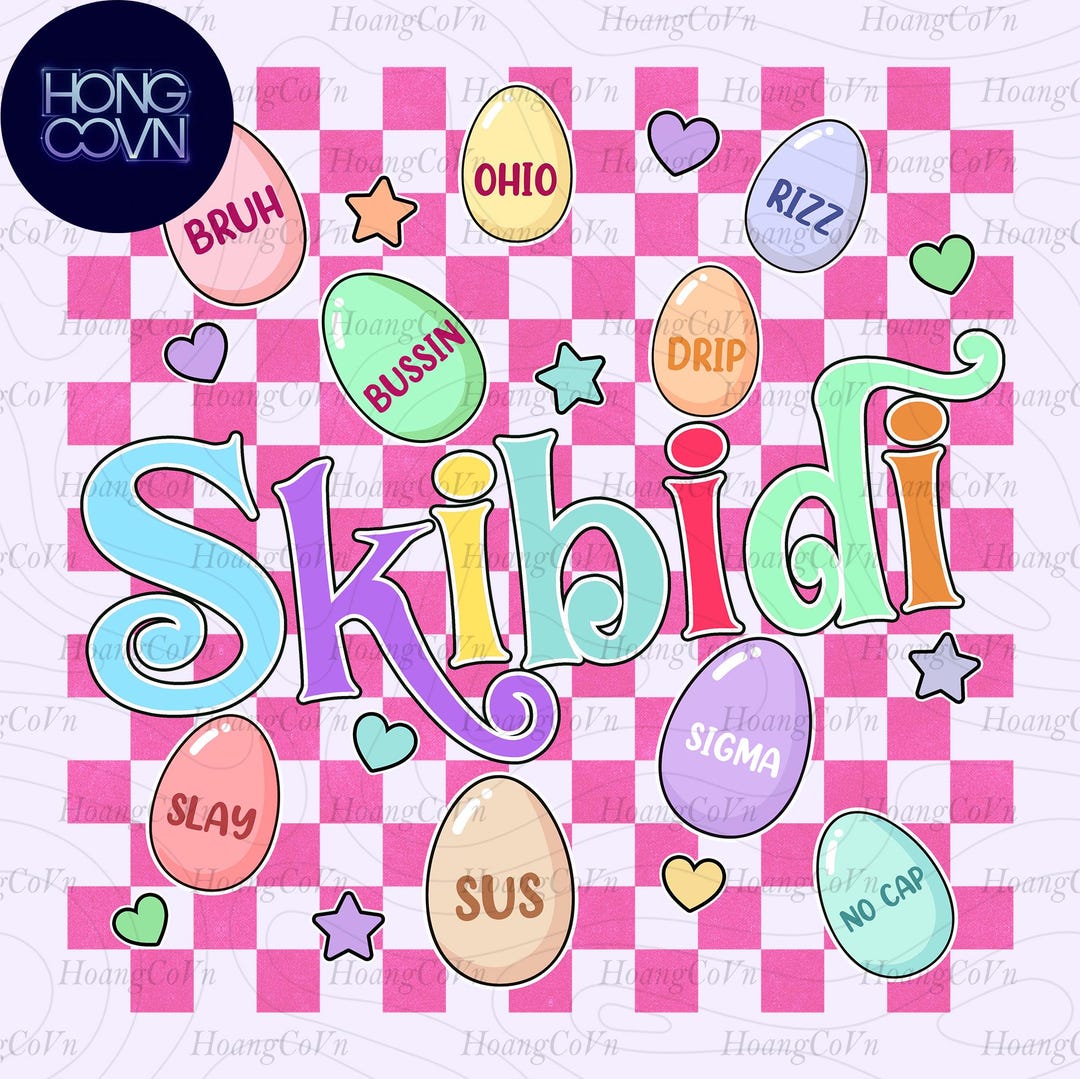 Skibidi Easter Rizzles Png, Gen Alpha Slang Easter Png, Easter Eggs Png ...
