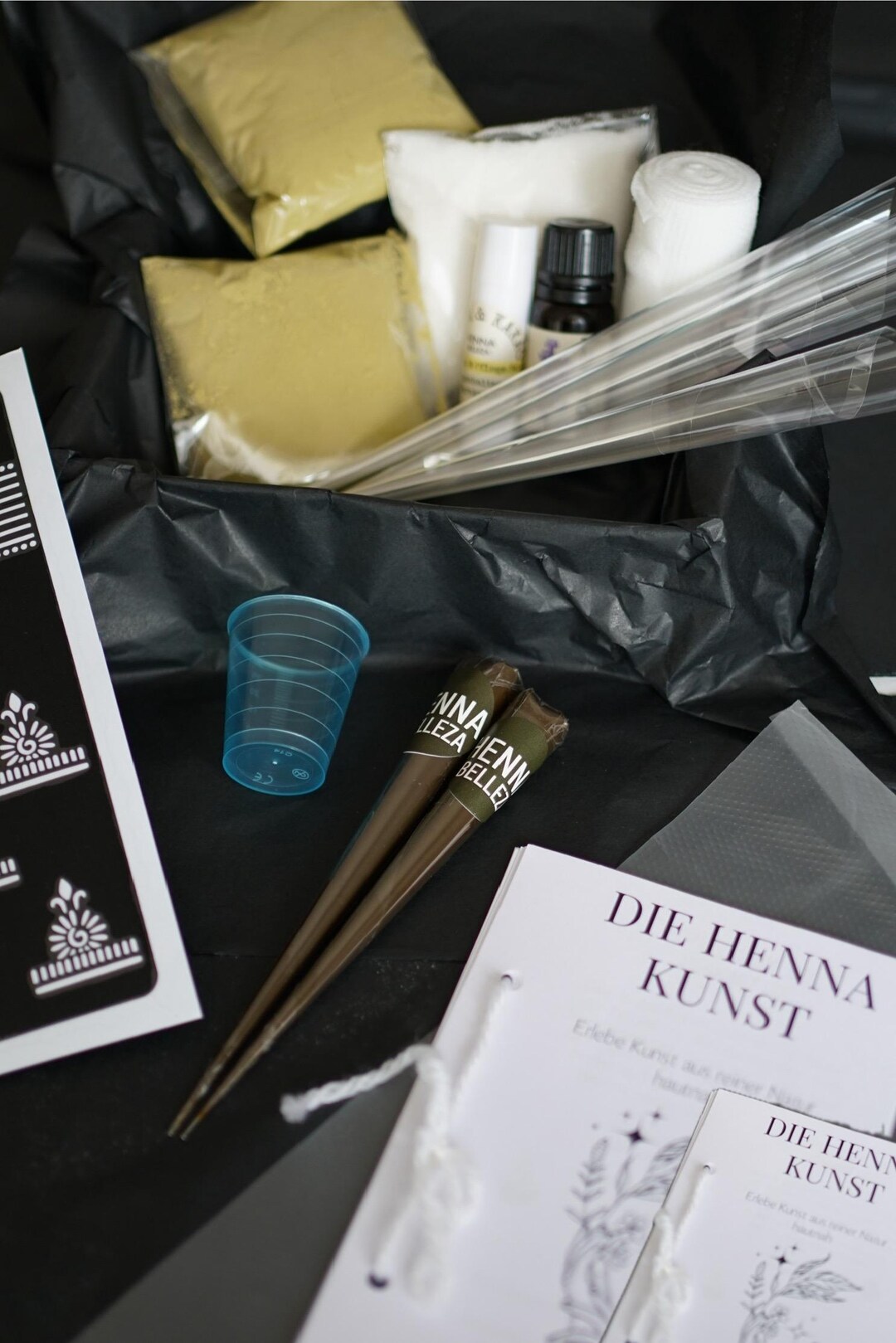 HENNA SET for Creative Body Painting With 100% Natural Henna Lavender ...